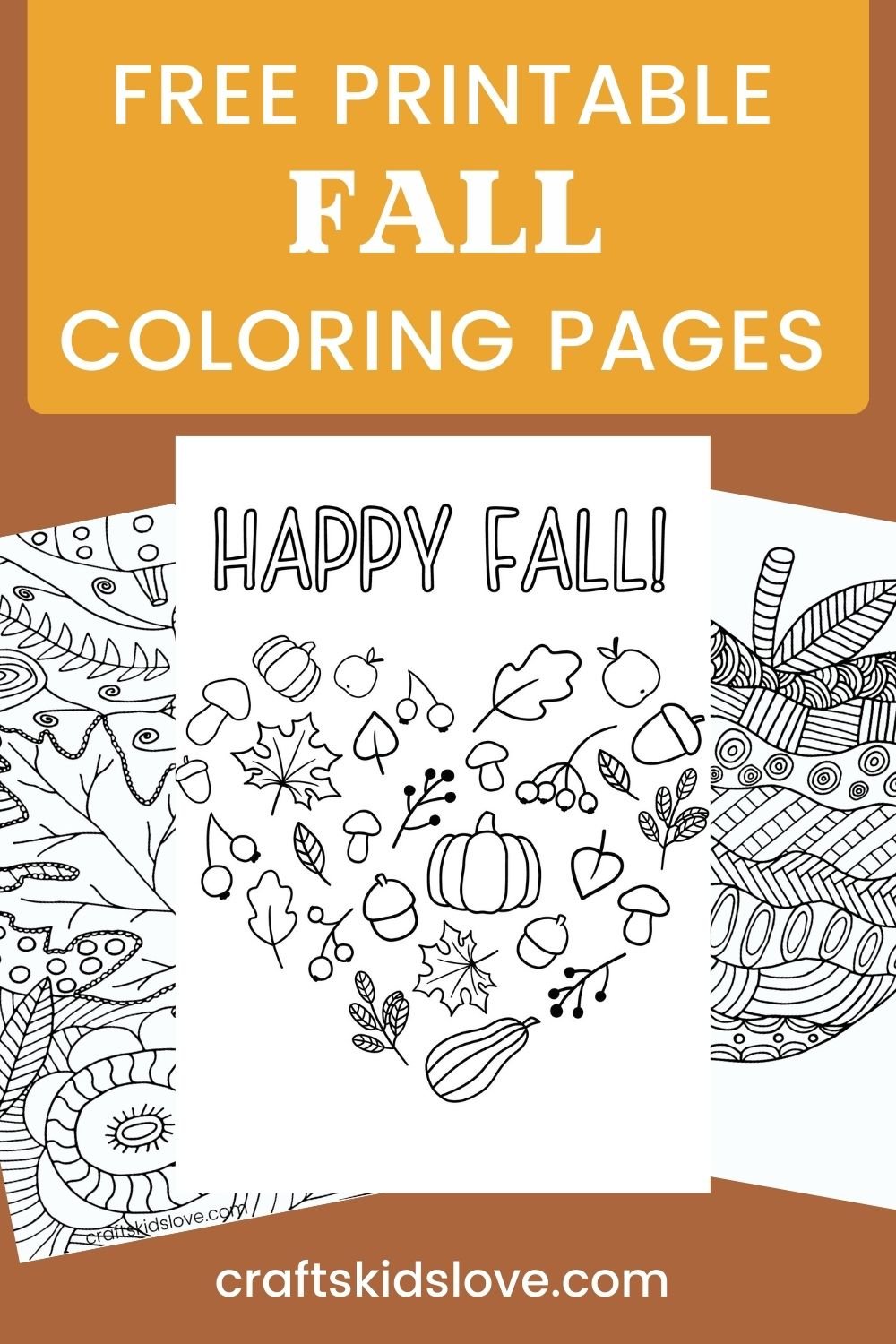 Free Printable Fall Coloring Pages - Crafts Kids Love
