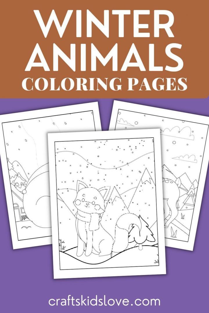 Winter Animal Coloring Pages - Crafts Kids Love
