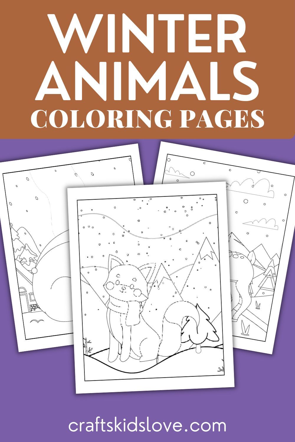 Winter Animal Coloring Pages - Crafts Kids Love